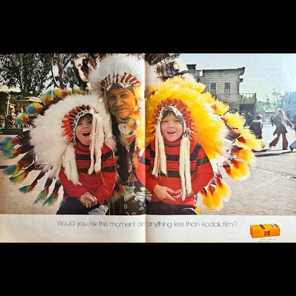 Kodak | Art | Kodak Film Double Print Ad 5972 Ephemera Native Americans ...